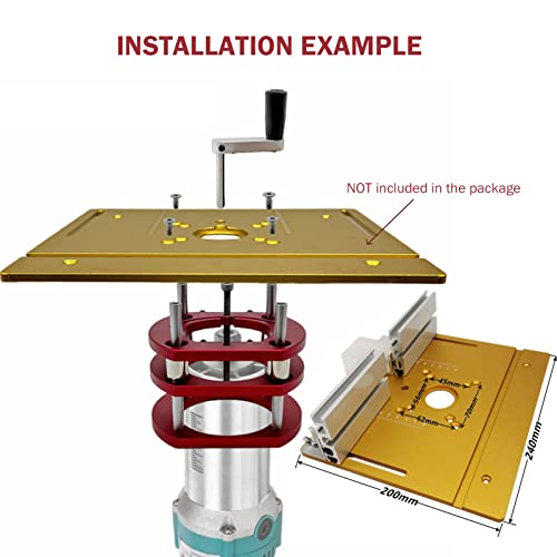 Router Lift, Metal Router Lift System for Router Table Saw Insert Base ...