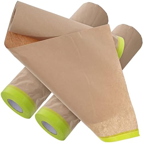 MAGICLULU 3 Rolls Masking Paper Paint Masking Tape and Drape Auto ...