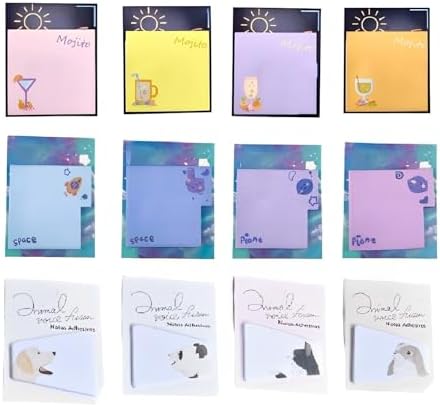 Amazon.com : Ouligay 240 Sheets Cute Sticky Notes Cartoon Sticky Notes ...