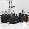 Amazon.com: 2pcs Black Lunch Bag Insulated, Lunch Box Bag, Reusable ...