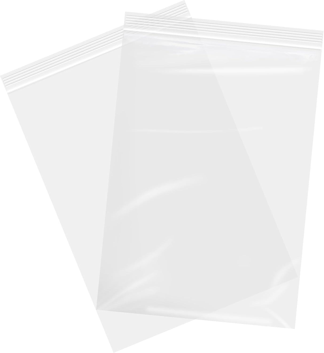 Amazon.com: 12x18 Inches Plastic Zipper Storage Bags, Clear Reclosable ...