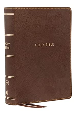 NKJV, Compact Single-Column Reference Bible, Leathersoft, Brown ...