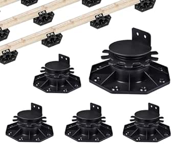 Adjustable Deck Support, 4PCS Deck Blocks Plastic Pedestal Paver, Shed ...