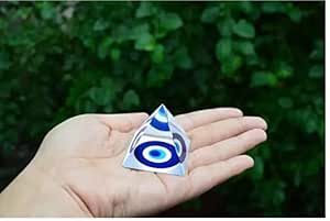 Buy Sunrise Art Evil Eye Crystal Pyramid for Removing Negative Energy ...