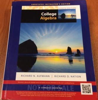 AIE College Algebra 8th.ed.: AUFMANN: 9781285447049: Amazon.com: Books