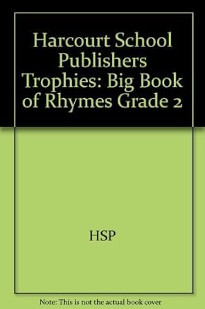 Trophies Big Book of Rhymes Grade 2: Harcourt School Publishers ...