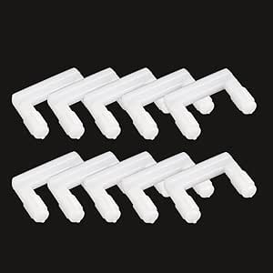10Pcs U-Shaped Wood Board Connector Plastic Invisible Right Angle Fixed ...