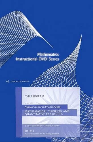 Mathematical Thinking and Quantitative Reasoning (Mathematics ...