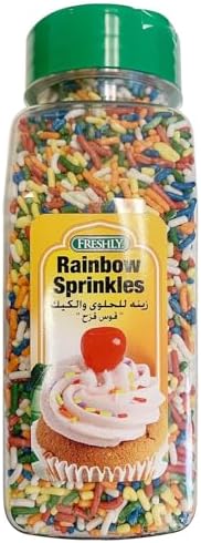 Amazon.com: Bakers Choice Rainbow Sprinkles for Baking - Rainbow ...