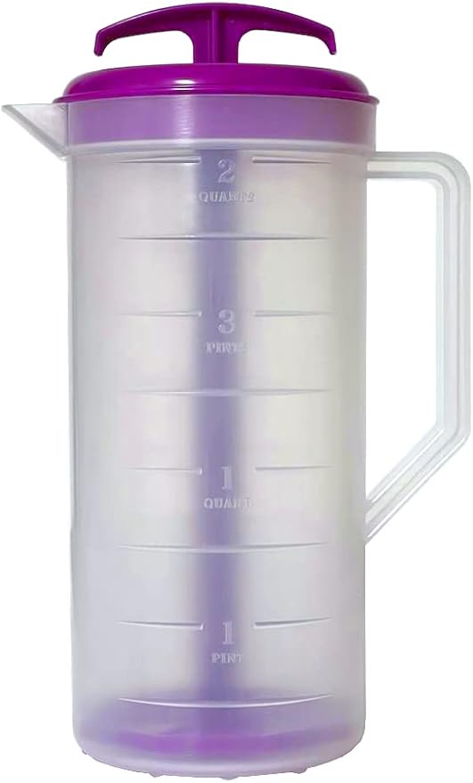 Amazon.com: JBK Pottery 2-Quart Purple Mixing Pitcher with Plunger ...