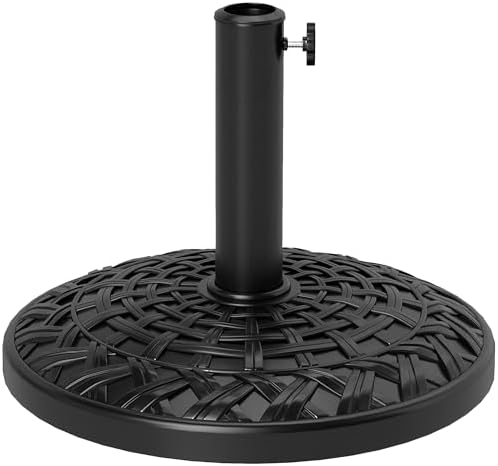 Outsunny 12kg Garden Parasol Base, Round Resin Garden Umbrella Base ...