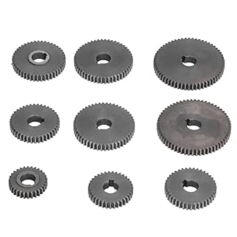 9Pcs Metal Gear Set, HT250 Gray Iron Metal Exchange Gear Linear Moving ...