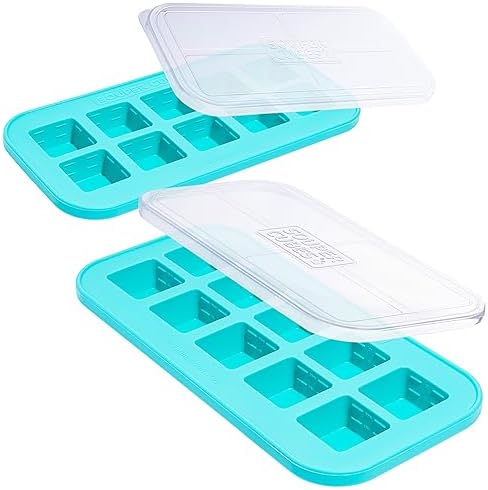 Souper Cubes 1 Cup Silicone Freezer Tray with Lid - Easy Meal Prep ...