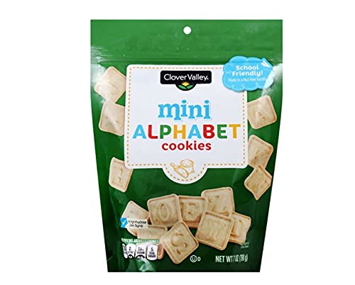 Amazon.com: Clover Valley Mini Alphabet Cookies -1 Re-Sealable Bag (7 ...