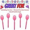 Amazon.com: Hot Pink Plastic Spoons (24 Pack) - Hot Pink Spoons for ...