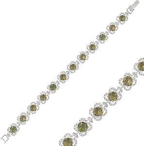 Amazon.com: Zultanite Silver Bracelet, Sultanite Gemstone, Color ...