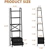 Amazon.com: Furologee 5-Tier Ladder Shelf with 2 Drawers,Narrow ...