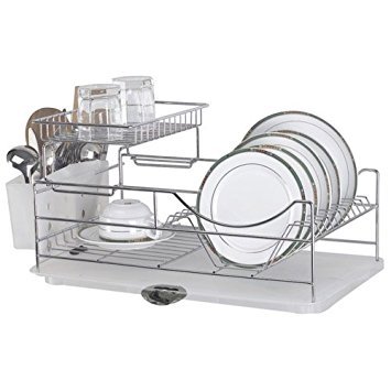 Sakura Two Tiers Compact Dish Rack Kitchenware Dish Drying Rack ...