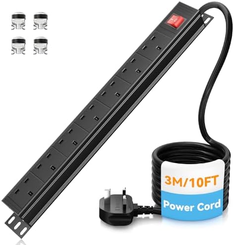 Extension Lead Power Strip, THOWALL 7 Way Extension Plug Sockets with ...