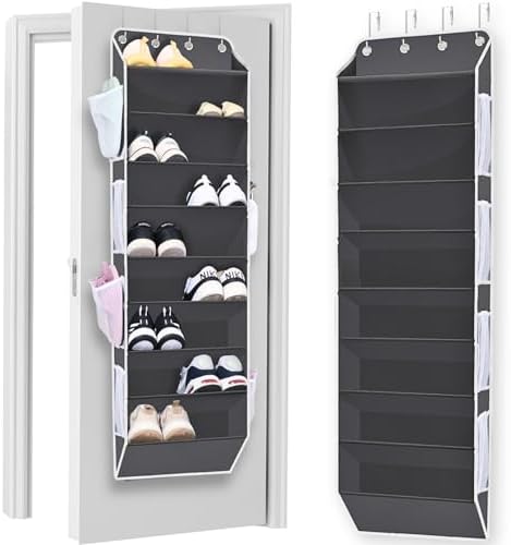 Amazon.com: Over The Door Shoe Organizer, 9-tier Behind The Door Shoe ...