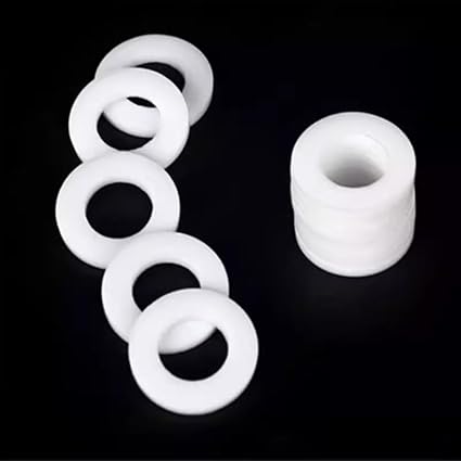 PTFE-Unterlegscheibe, PTFE-Flachscheibendichtung, 50 Stück, weiß ...