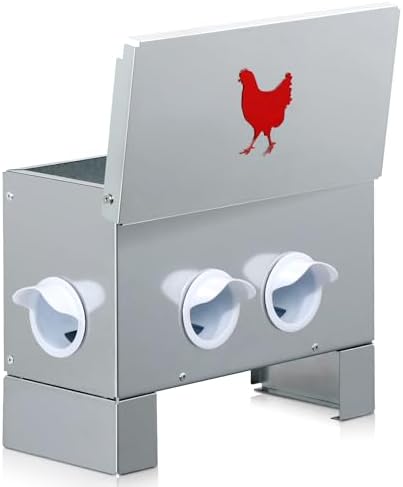 Amazon.com : LZWUNYXE Automatic Chicken Feeder 25lb,Rat Proof Chicken ...