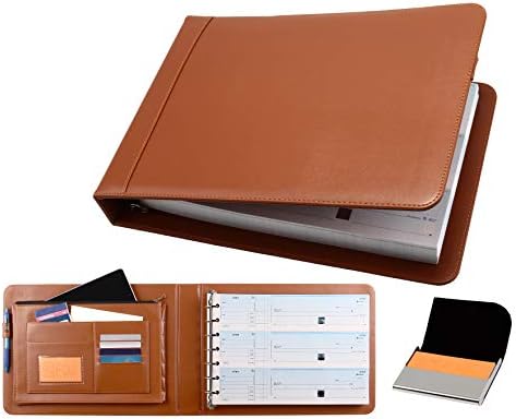 2Fold Business Check Binder 7 Ring for 3-Up Business Size Checks with ...