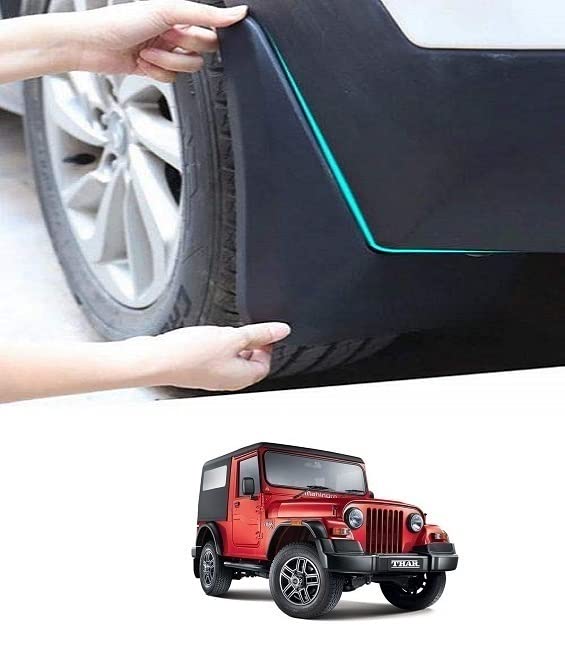 Trigcars® M A H I N D R A Thar Car Mud Flap Splash Guard Set of 4 Black ...
