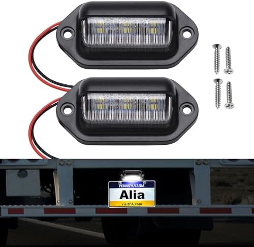 Amazon.com: Aila 2PCS LED License Plate Lights, 6-SMD Waterproof Tag ...