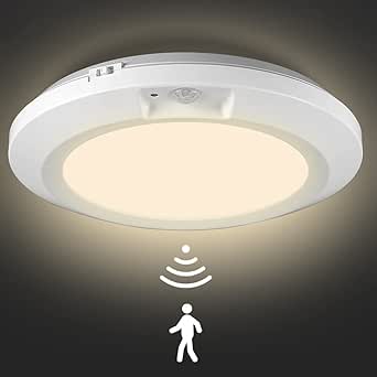 Motion Sensor Ceiling Light, Battery Powered Sensor Light Indoor, 6.3 ...