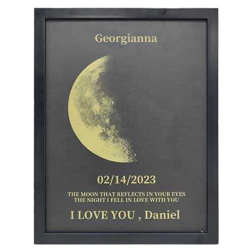 Amazon.com: ROSLILY Valentine Moon Phase Gifts Custom Moon Phase Canvas ...