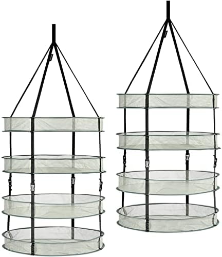 Amazon.com: iPower 2 Feet 4 Layer Herb Drying Rack Hanging Dry Net with ...