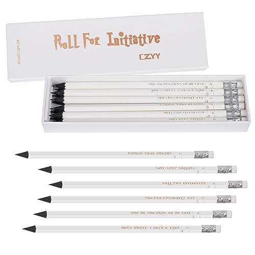 Golf Pencils DND Pencils Set Of 12 - Silve Foil Stamped With PG Slogans ...