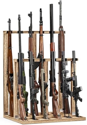 Amazon.com: Semohop Gun Racks, Floor Gun Rack Indoor, Wooden Free ...