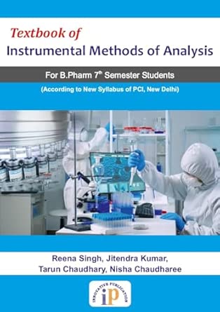 Buy Textbook of Instrumental Methods of Analysis (For B.Pharm 7th ...
