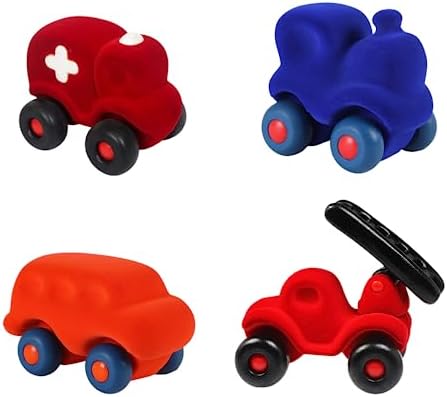 Buy Rubbabu Colourful Micro Vehicles Set - 100% Natural Rubber Foam ...
