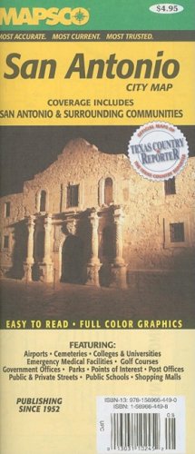 Mapsco San Antonio City Map: Coverage Includes San Antonio ...