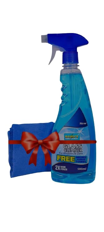 BAIRU'S Glass and Surface Cleaner Liquid Spray - 500ML FREE With Micro ...