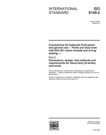ISO 6149-2:2006, Connections for hydraulic fluid power and general use ...