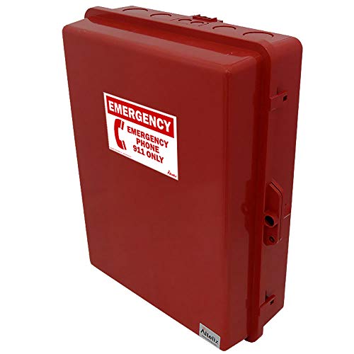 Altelix Red Outdoor Weatherproof Emergency Phone Call Box (14" - Want ...
