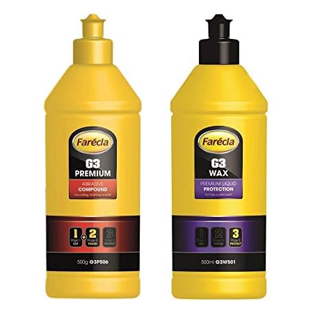 FARECLA 500g G3 Premium Abrasive Compound + 500ml G3 Wax Liquid ...