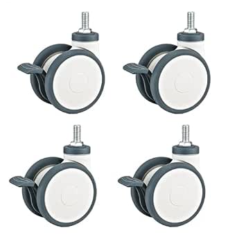 Amazon.com: 4" (100mm) Large Medical Equipment Castors Threaded Stem ...