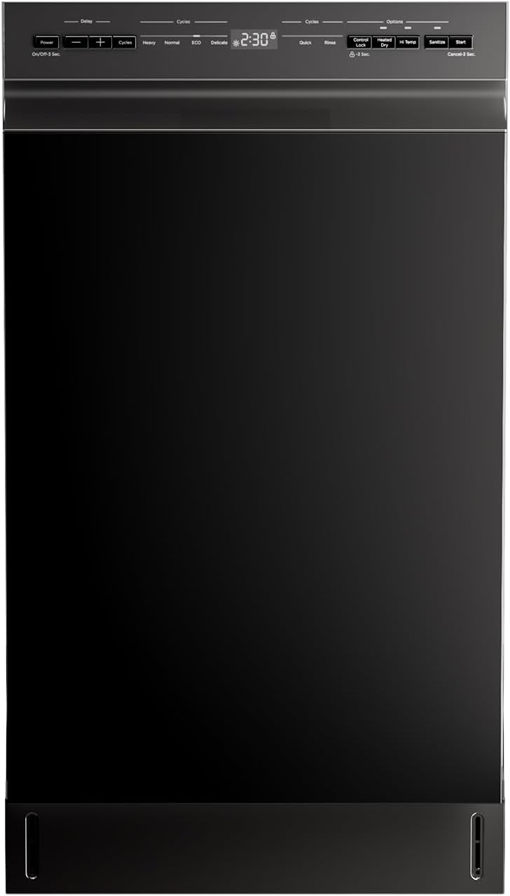 Amazon.com: Midea MDF18A1ABB Built-in Dishwasher with 8 Place Settings ...