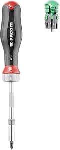 FACOM Tournevis Porte-Embouts à Cliquet Protwist avec 15 Embouts - Manche Ergonomique Bi-Matière ...