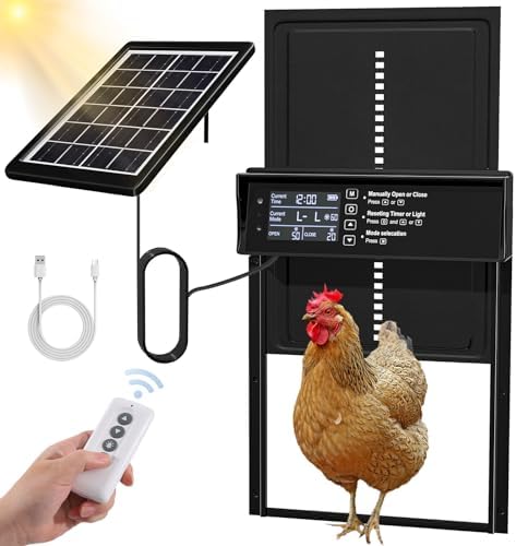 Amazon.com: Hipykat Solar Automatic Chicken Coop Door - Poultry Auto ...