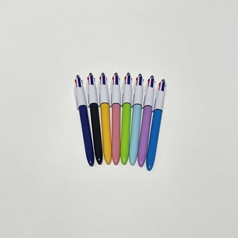 Amazon.com : Aosrpvoi 4-Color Ballpoint Pen 8 Pack - 4 in 1 Multicolor ...