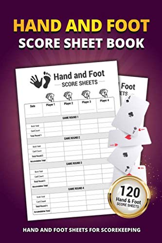 Amazon.com: Hand And Foot Score Sheet Book: 120 Large Score Sheets For ...
