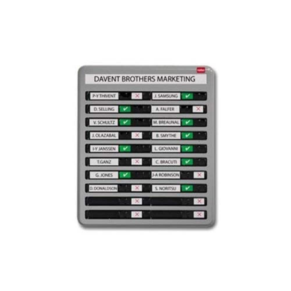 Nobo In/Out Board with 20 Names Capacity and Effective Sliding ...