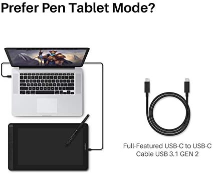 What graphics tablets have a screen and connect with just one cable ...