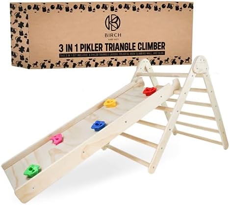 Amazon.com: GLACER 4-in-1 Climbing Triangle w/Ramp, Climbing Toy Set ...